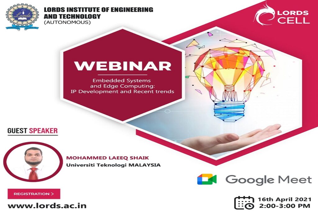 Embedded System and Edge Computing - Lords Institute of Engineering and ...