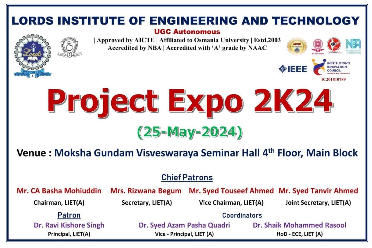 Project Expo 2024 - Lords Institute of Engineering and Technology
