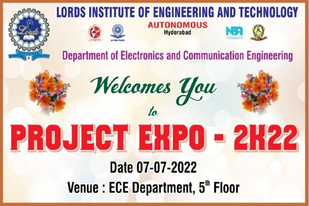 Project Expo - 2K22 (ECE) - Lords Institute of Engineering and Technology