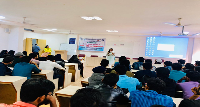 One Day Workshop On Html Css And Javascript” Lords Institute Of Engineering And Technology