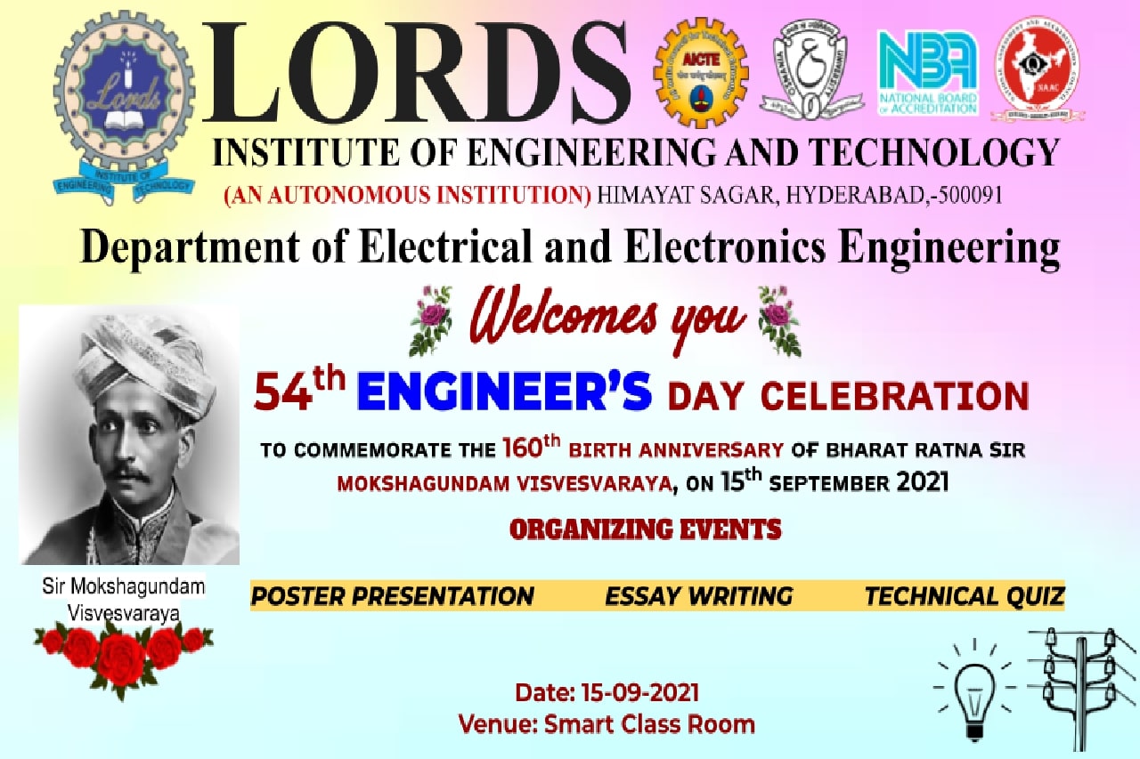 Engineer's Day Celebration - Lords Institute of Engineering and Technology