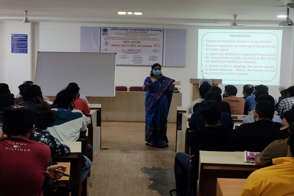 Guest Lecture On Signals And Systems Lords Institute Of Engineering And