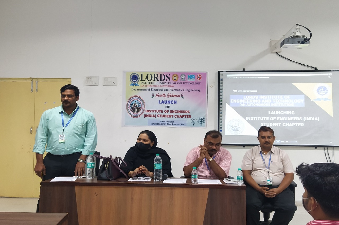 Launch of IEI Student Chapter - Lords Institute of Engineering and ...