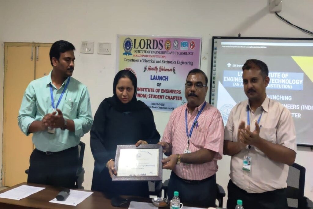 Launch of IEI Student Chapter - Lords Institute of Engineering and ...