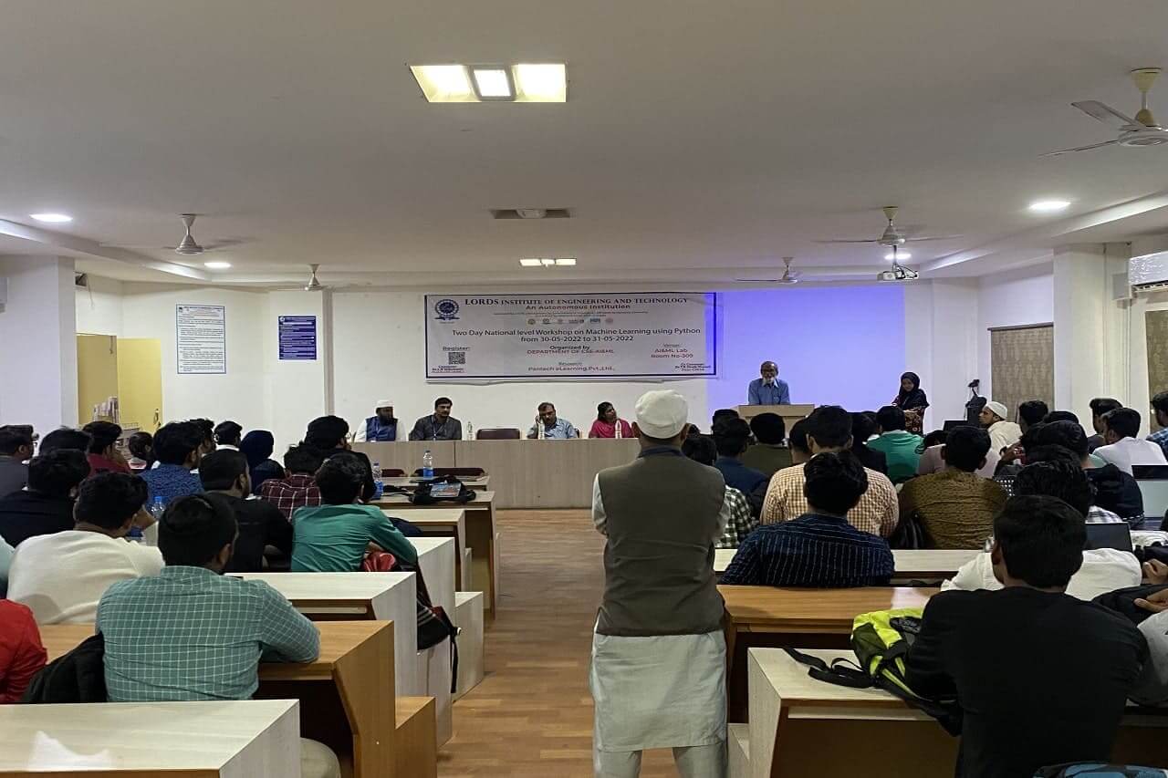Two Day National Workshop On Ml Using Python Lords Institute Of Engineering And Technology