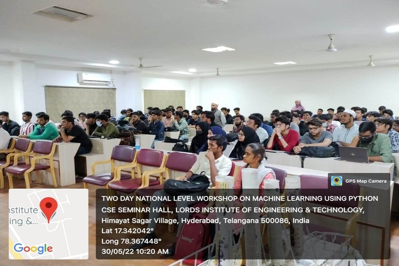 Two day National Workshop on ML using Python - Lords Institute of ...