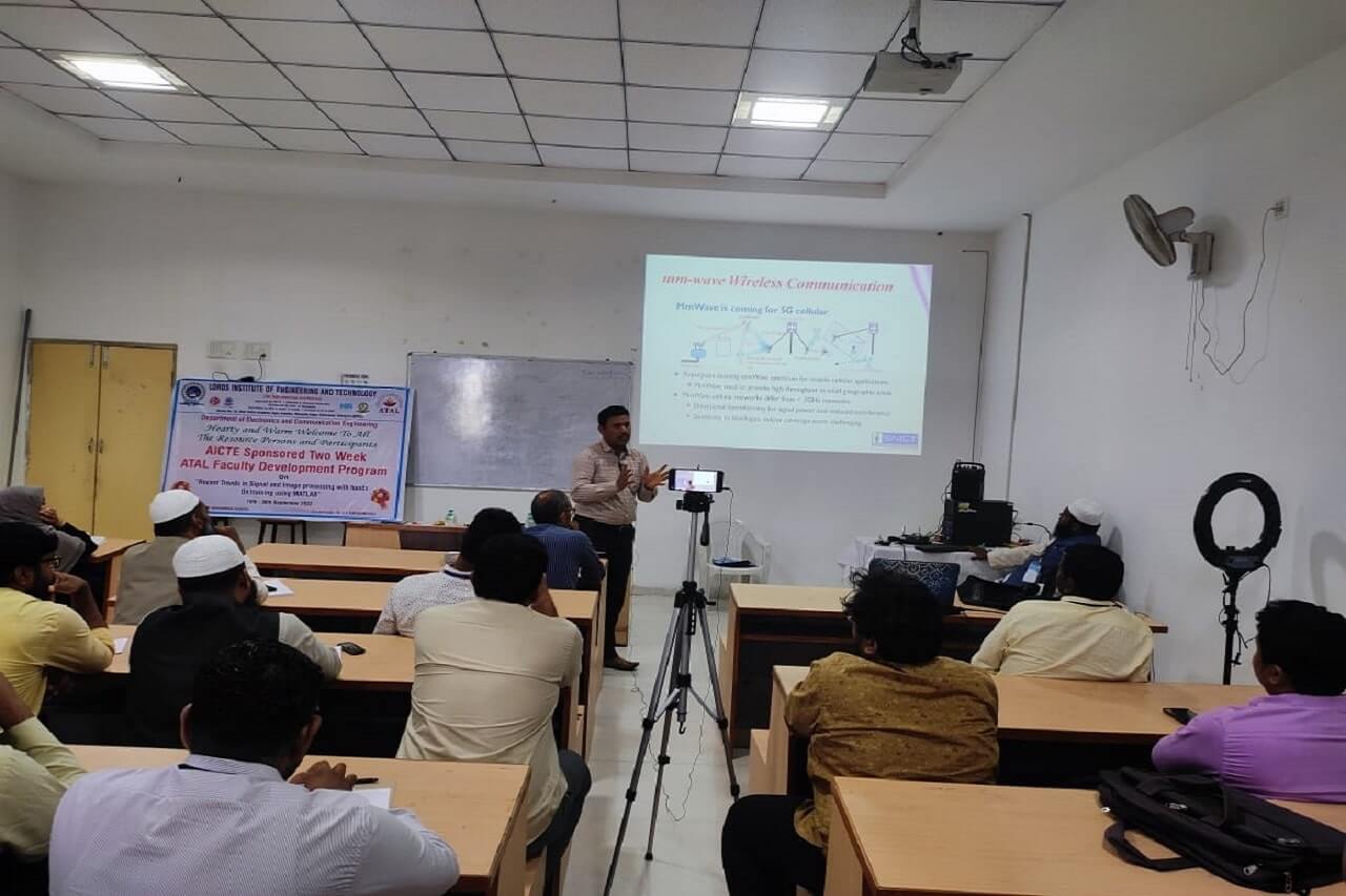 ATAL AICTE Sponsored Two Week FDP On “RTSIP with Hands_on training using MATLAB” - Lords ...