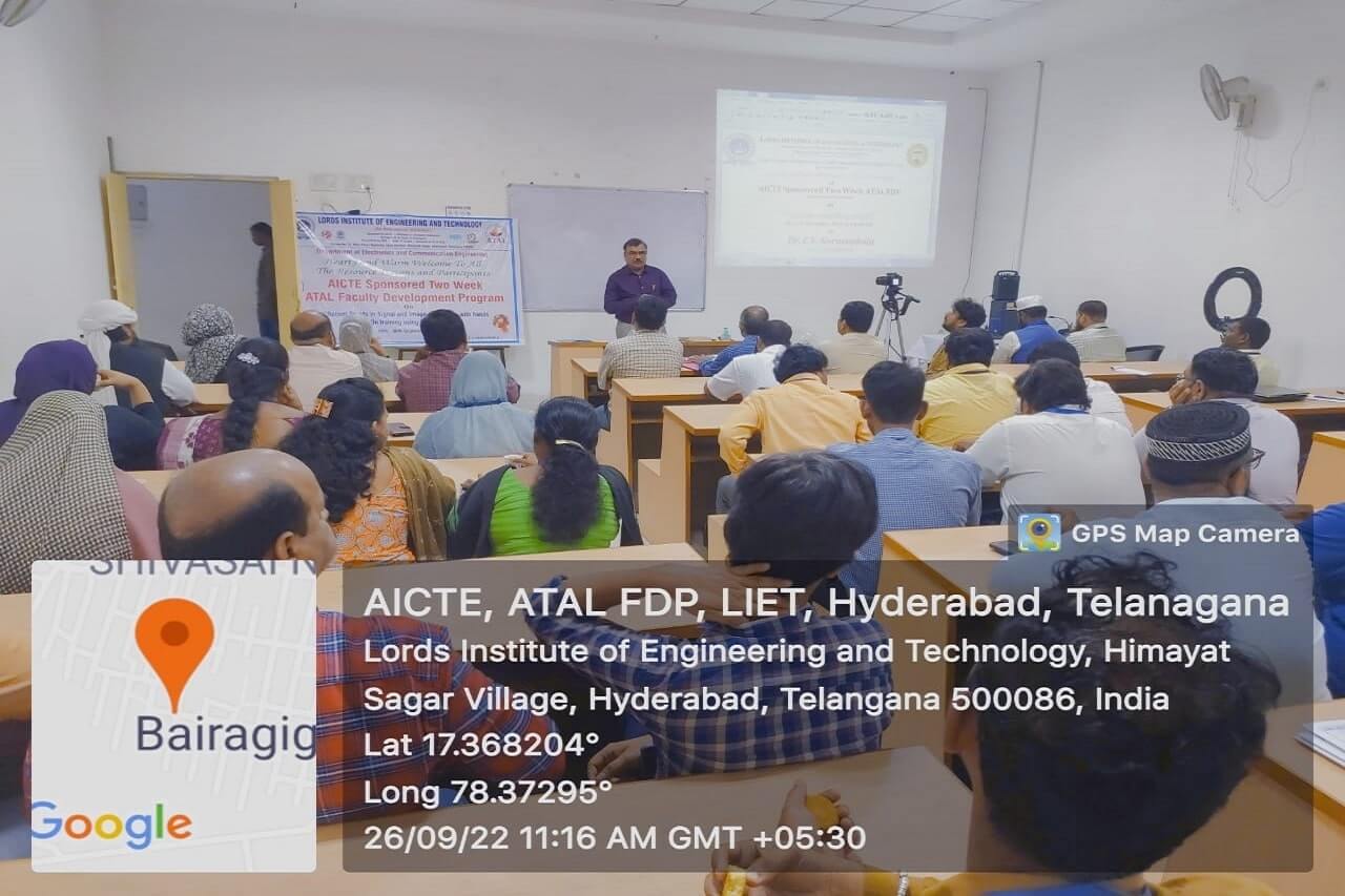 ATAL AICTE Sponsored Two Week FDP On “RTSIP with Hands_on training using MATLAB” - Lords ...