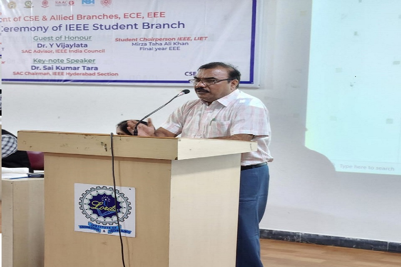 Inauguration of IEEE Student Branch - Lords Institute of Engineering ...