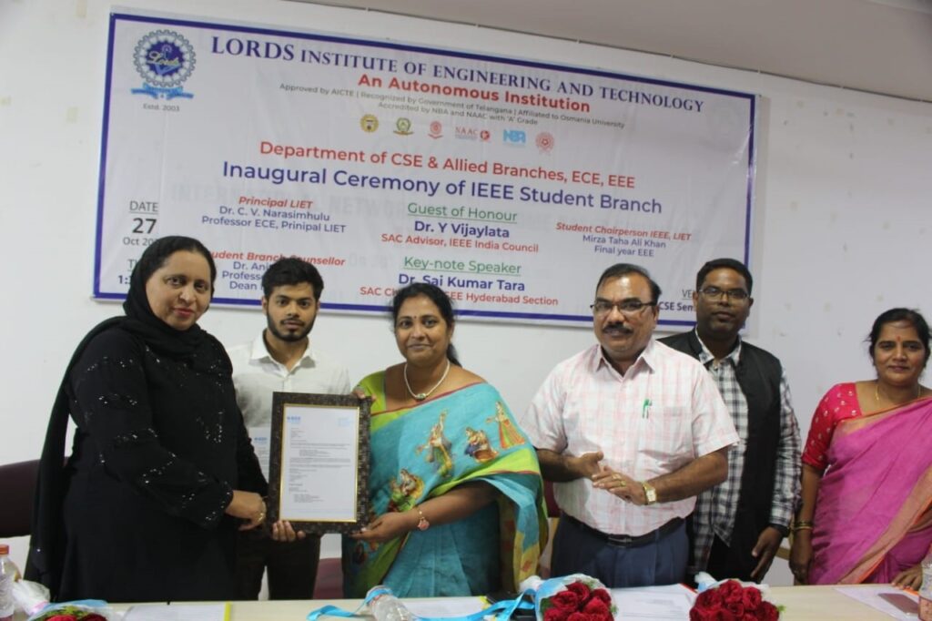 Inauguration of IEEE Student Branch - Lords Institute of Engineering ...