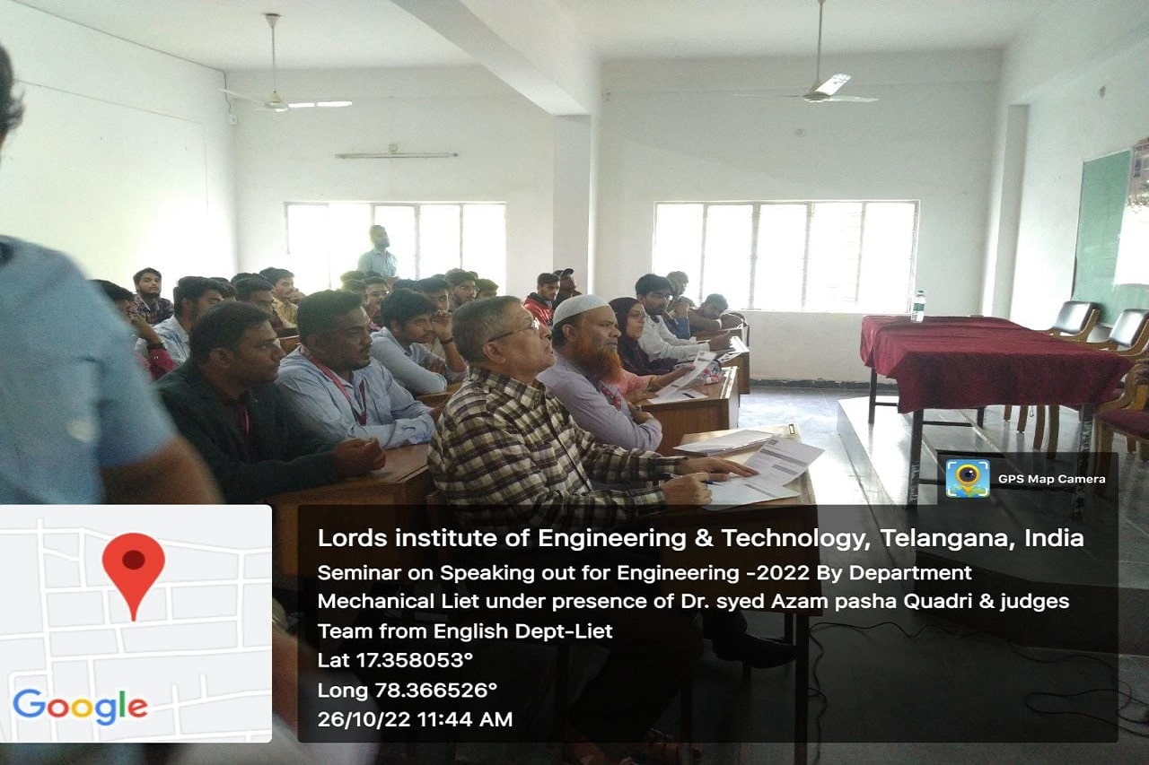 Speak out for Engineering 2022 - Lords Institute of Engineering and Technology