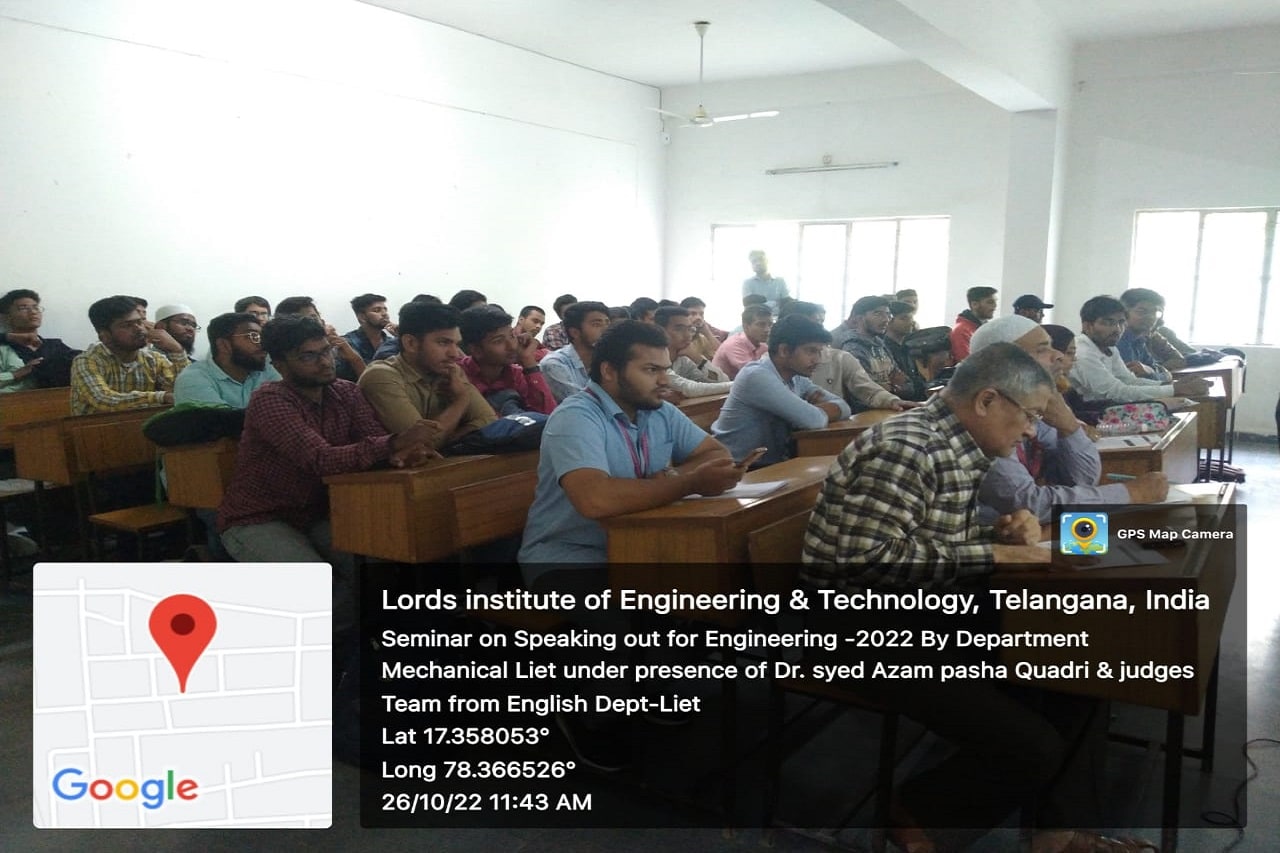 Speak out for Engineering 2022 - Lords Institute of Engineering and Technology