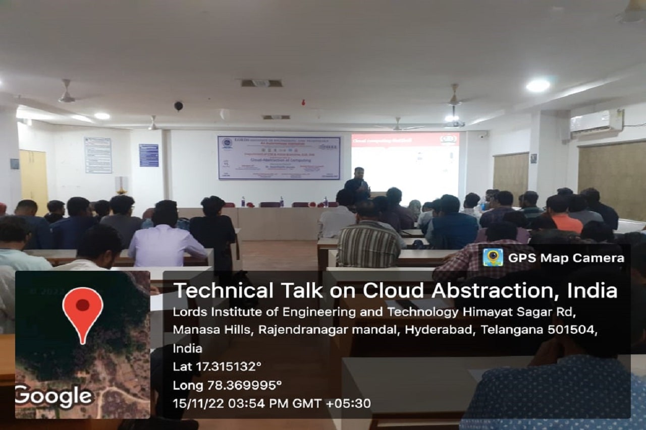 Technical Talk On Cloud Abstraction Of Computing Lords Institute Of Engineering And Technology