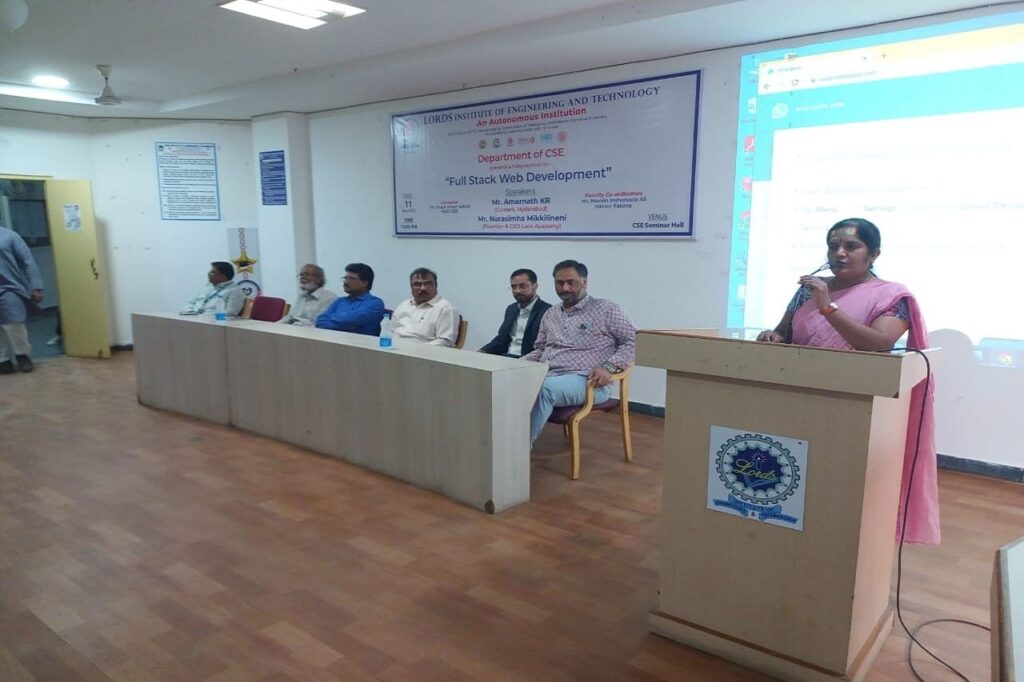 Seminar on Full Stack Web Development - Lords Institute of Engineering ...