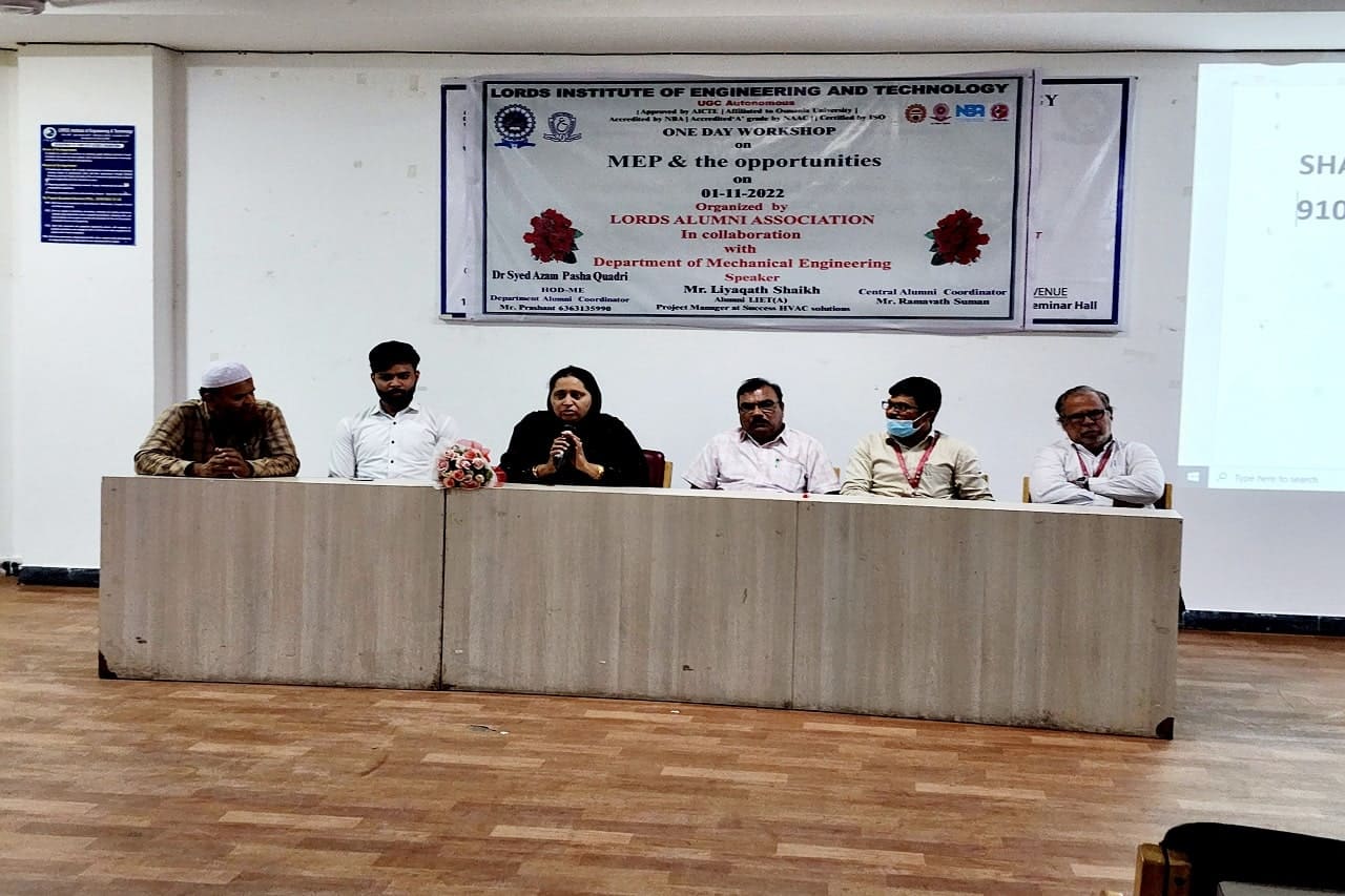 One Day Workshop on MEP & Opportunities - Lords Institute of Engineering and Technology