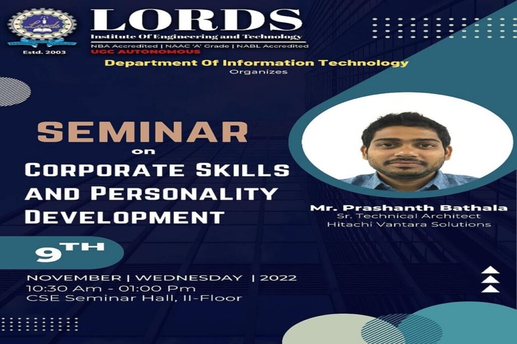 Corporate Skills & Personality Development - Lords Institute of ...
