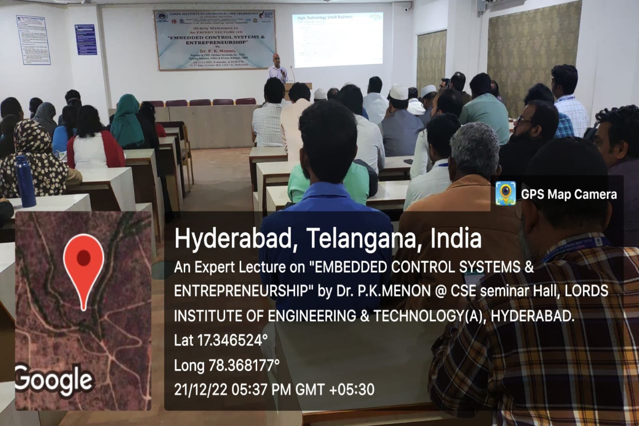 Embedded Control Systems And Entrepreneurship Lords Institute Of Engineering And Technology