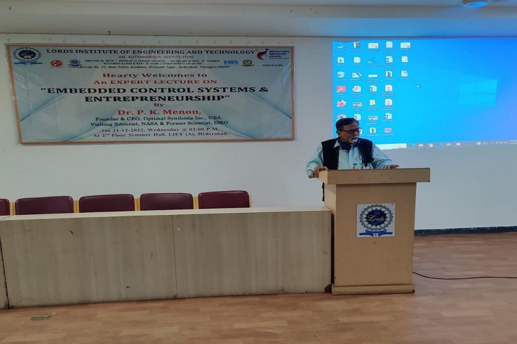 Embedded Control Systems & Entrepreneurship - Lords Institute of ...