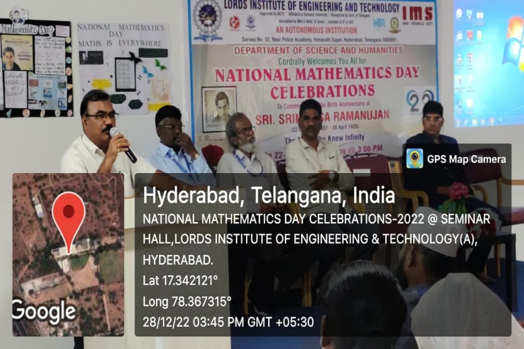 National Mathematics Day Celebration - Lords Institute of Engineering ...
