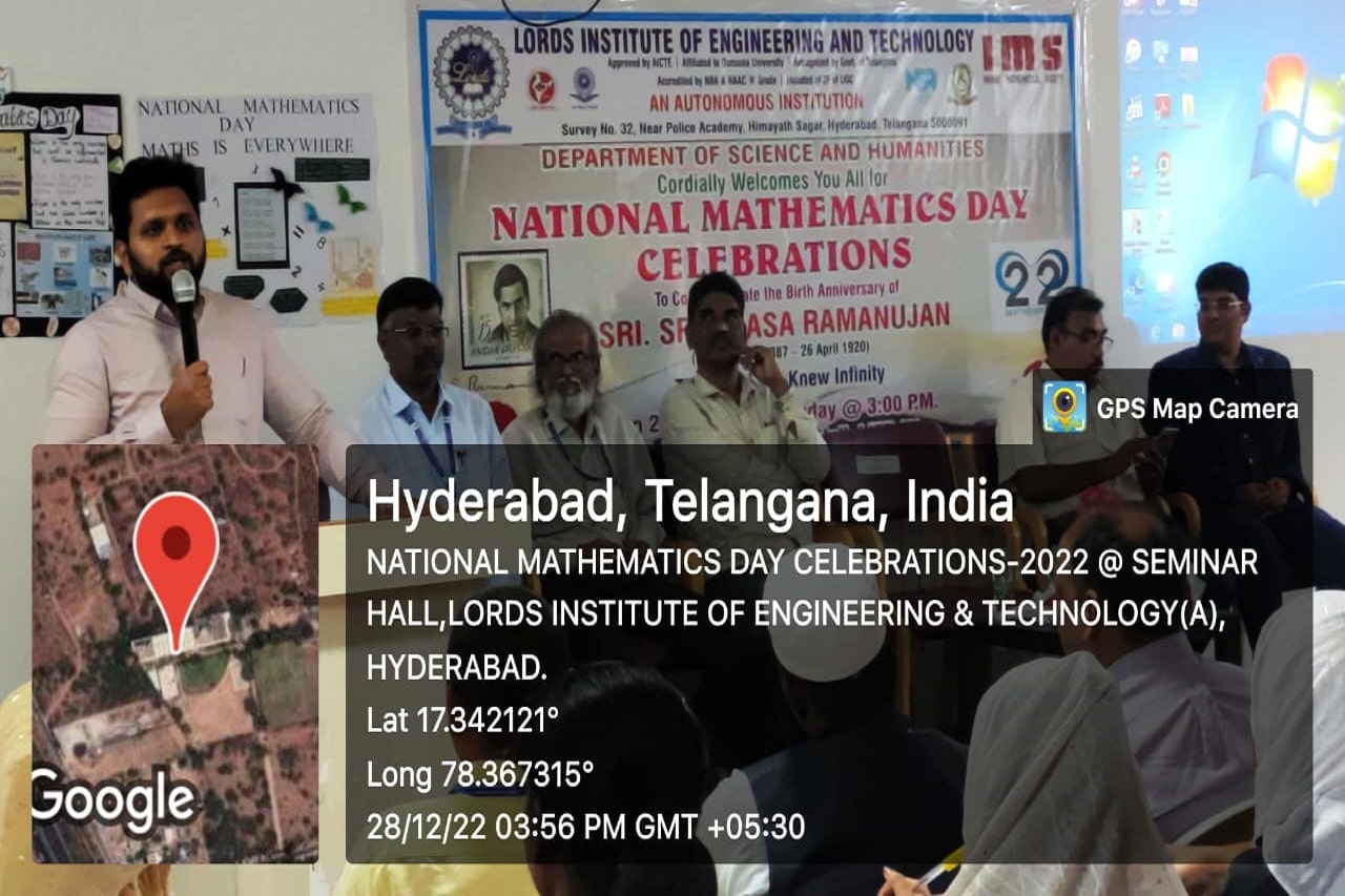 National Mathematics Day Celebration - Lords Institute of Engineering ...