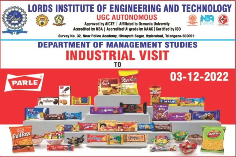 Industrial Visit to Parle-G - Lords Institute of Engineering and Technology