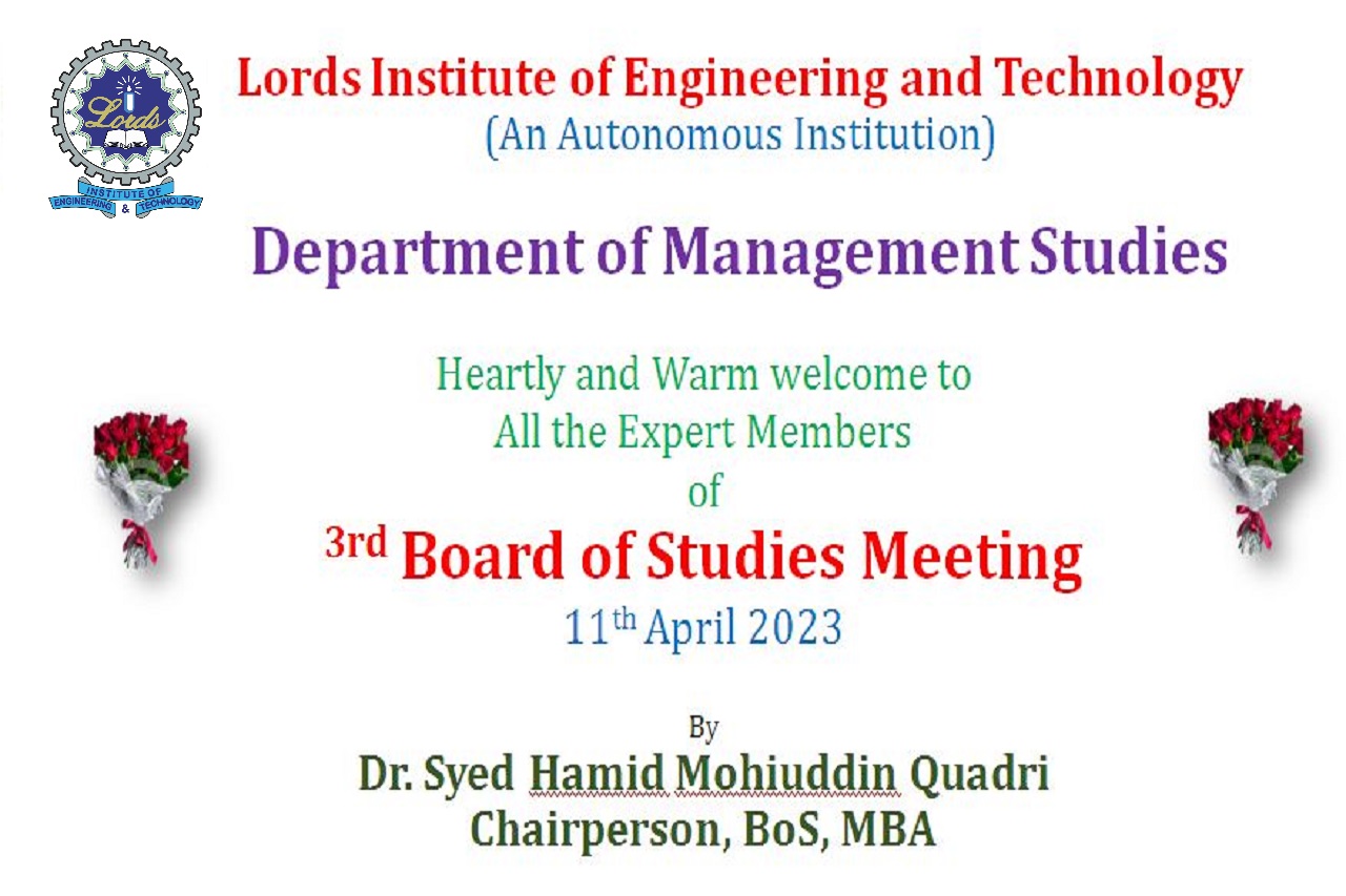 Academic Governance and Quality - Lords Institute of Engineering and ...