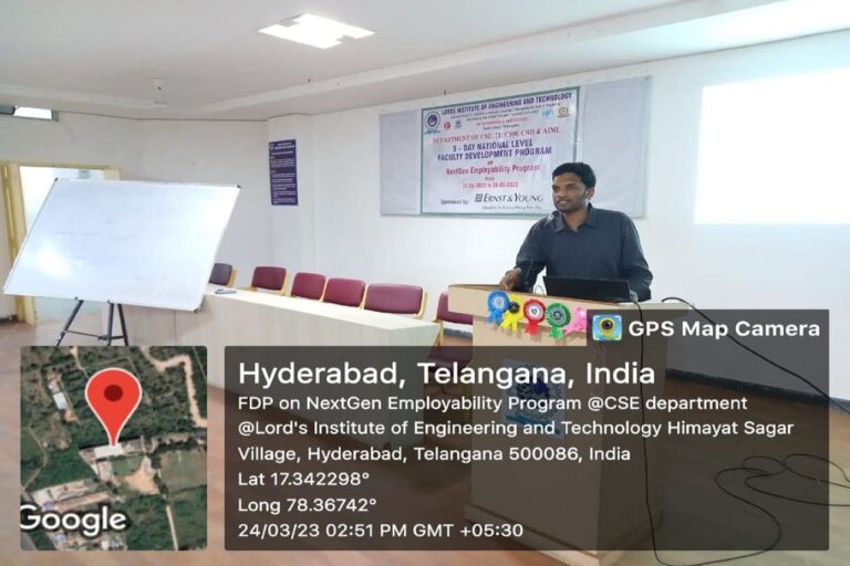 NextGen Employability Program - Lords Institute of Engineering and Technology