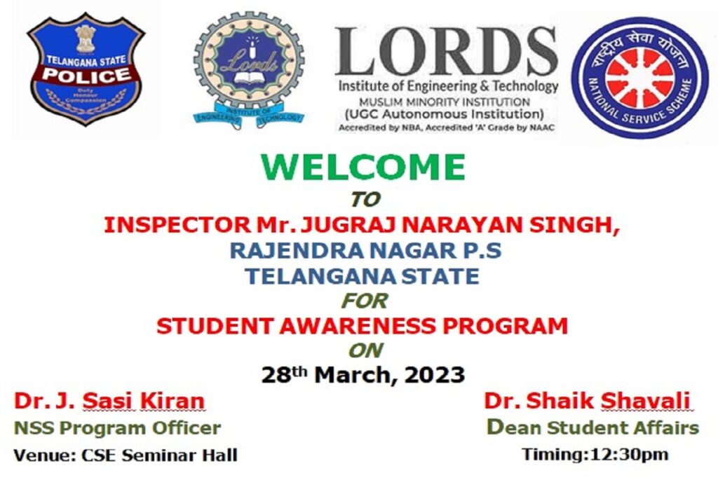 Student Awareness Program on Cyber Security - Lords Institute of ...