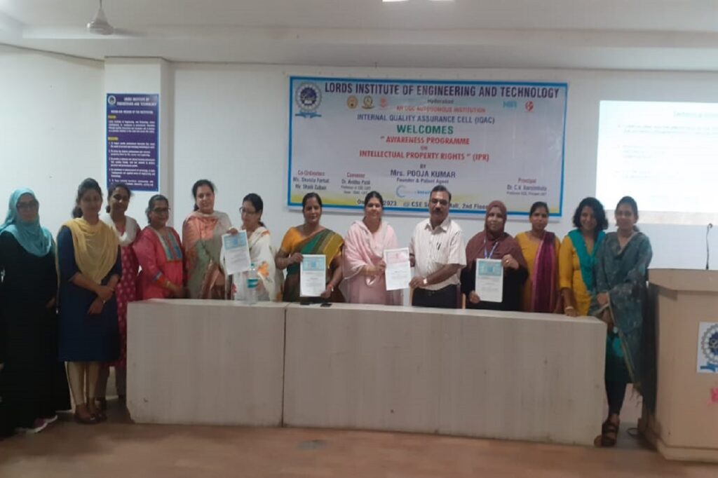 Awareness Program on IPR - Lords Institute of Engineering and Technology