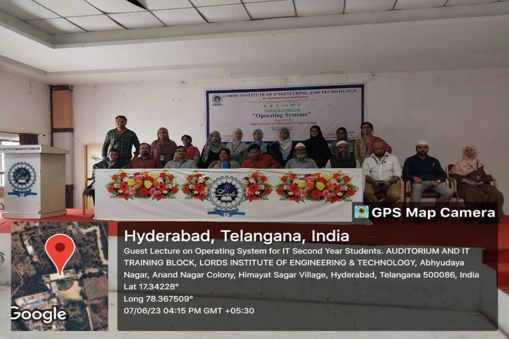 Guest Lecture on Operating Systems - Lords Institute of Engineering and ...