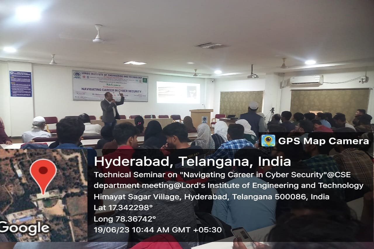 Seminar on Navigating Career in Cyber Security - Lords Institute of ...