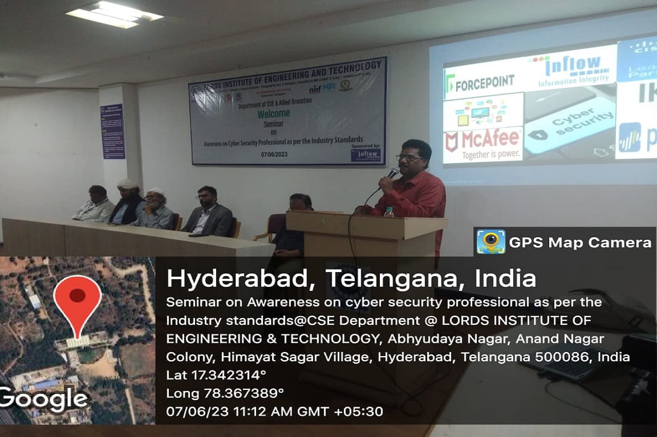 Seminar on Awareness on Cyber Security Professional - Lords Institute ...