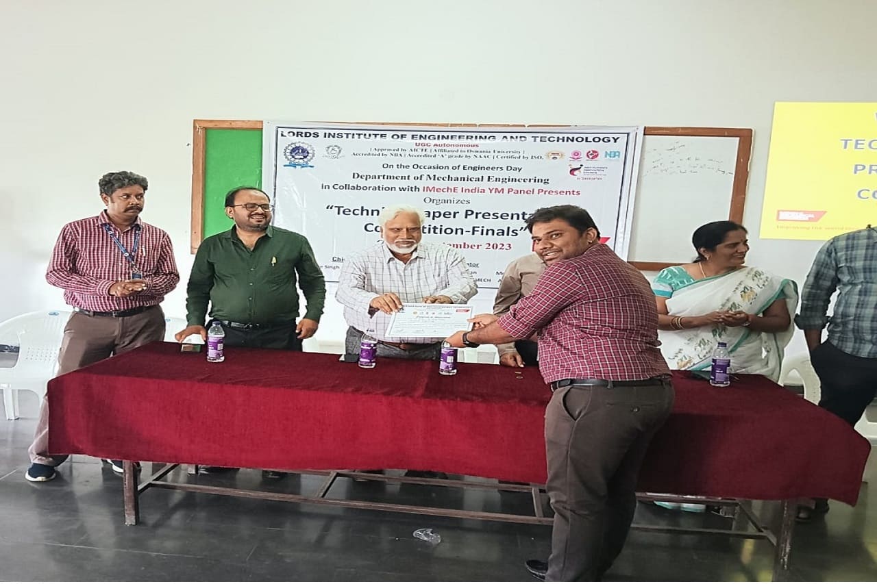 Technical Paper Presentation Competition - Lords Institute of ...
