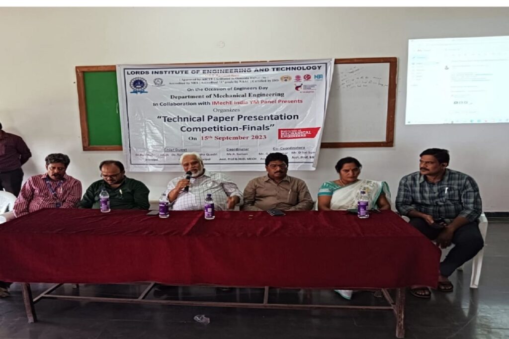 Technical Paper Presentation Competition - Lords Institute of ...