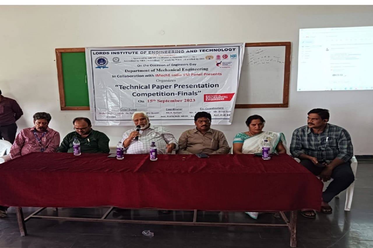 Technical Paper Presentation Competition - Lords Institute of ...