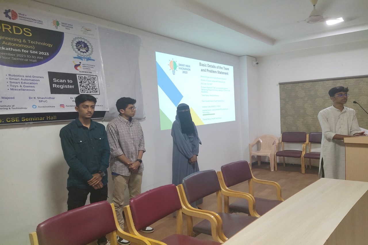 Smart India Hackathon - Lords Institute of Engineering and Technology