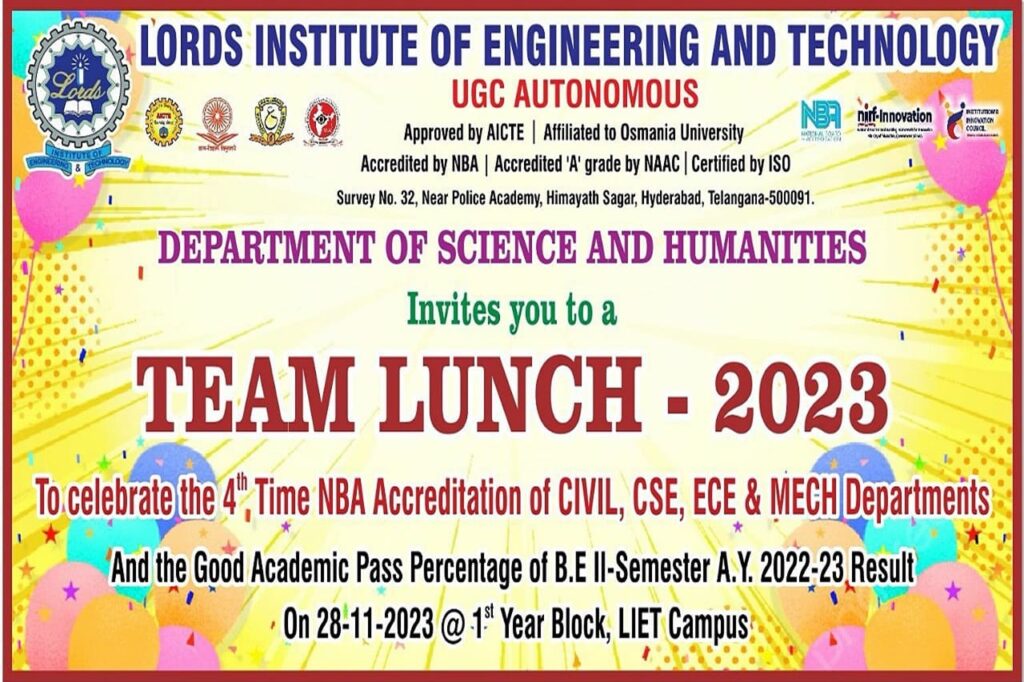 Celebration of NBA Accreditation and Outstanding Pass Percentage ...