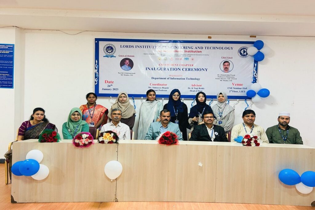 Inauguration of CSI Student Chapter - Lords Institute of Engineering ...