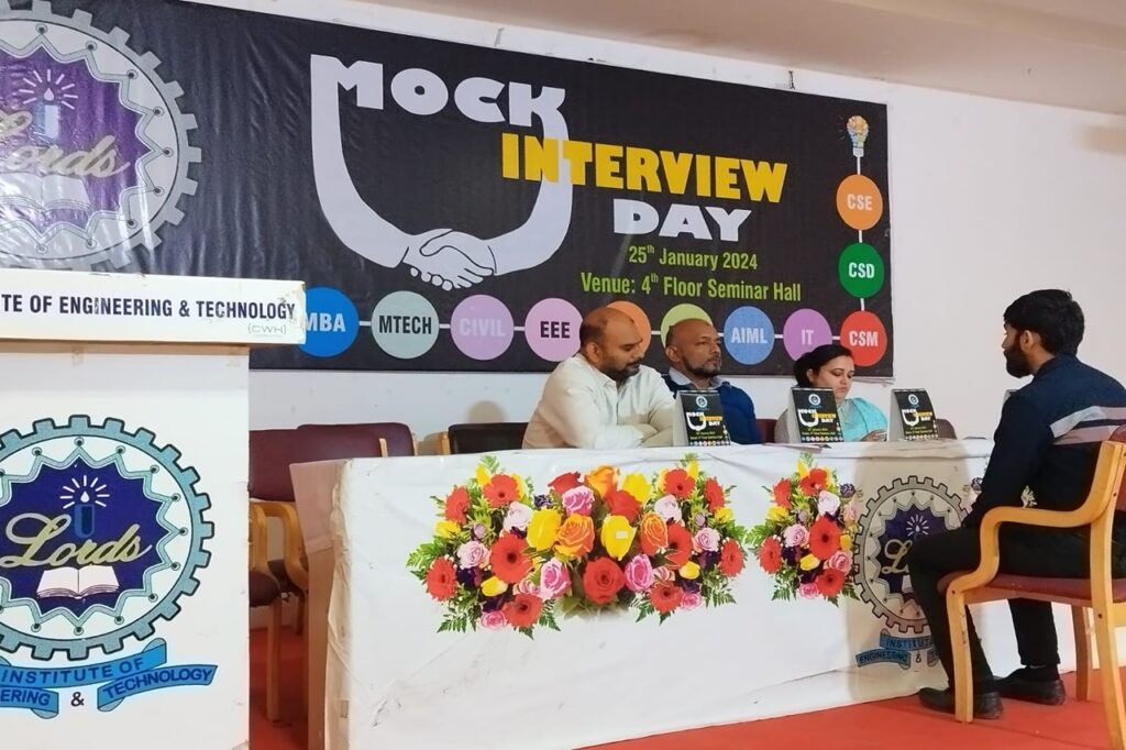 Mock Interview Competition - Lords Institute of Engineering and Technology