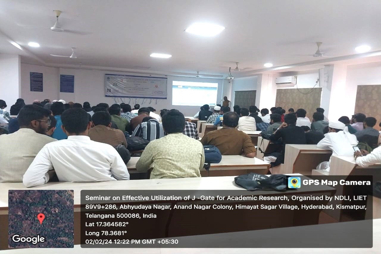Seminar on Effective Utilization of J-Gate - Lords Institute of Engineering and Technology