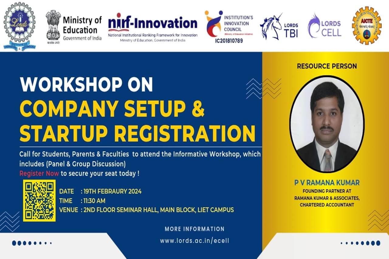 Company Setup & Startup Registration - Lords Institute of Engineering ...