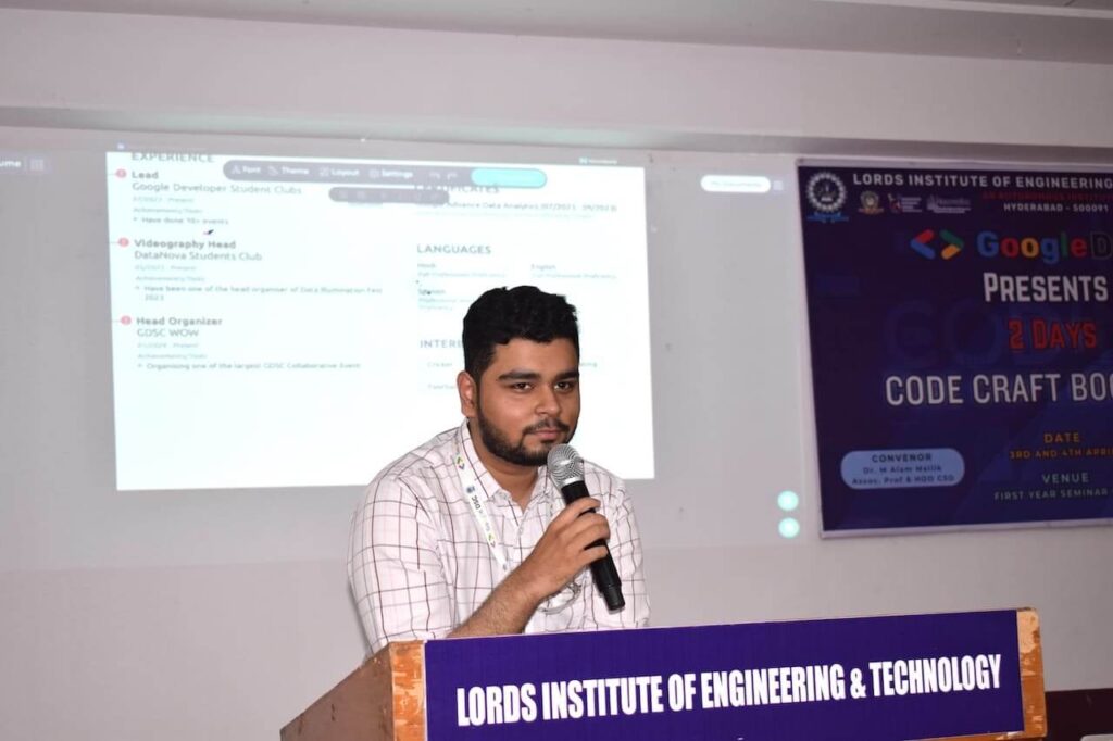 Codecraft Bootcamp - Lords Institute of Engineering and Technology