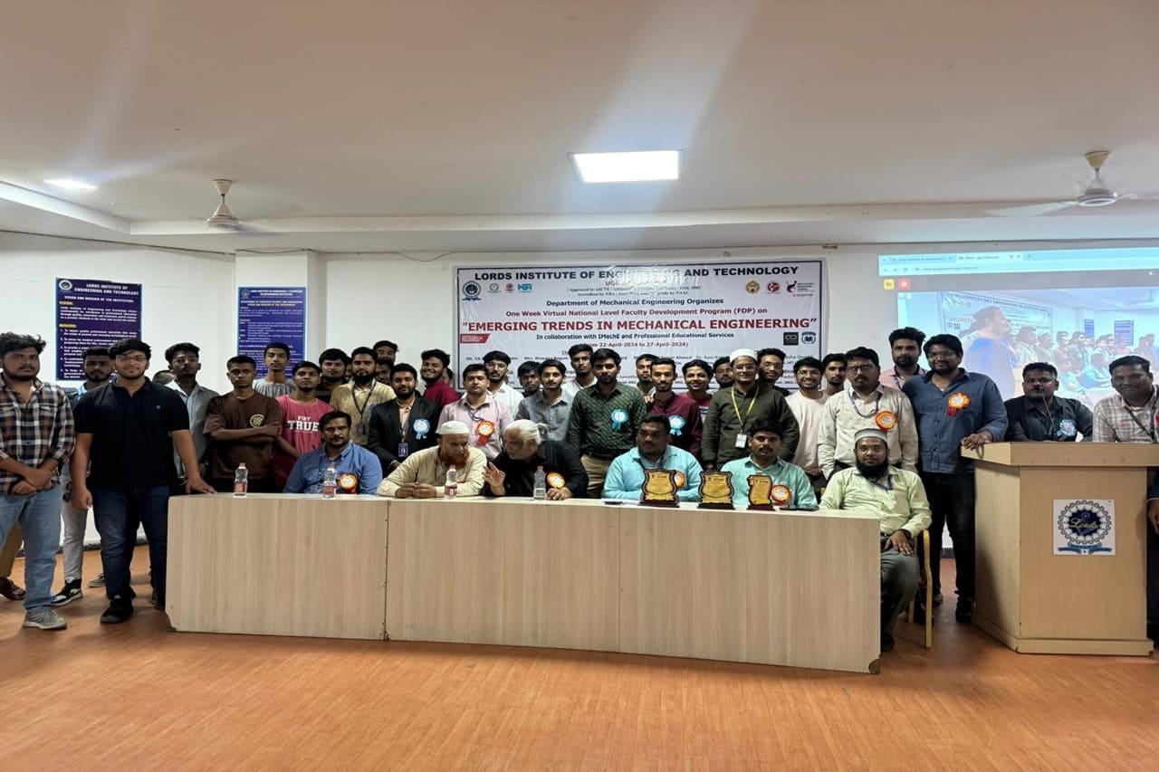 One week National Level FDP on “Emerging Trends in Mechanical ...
