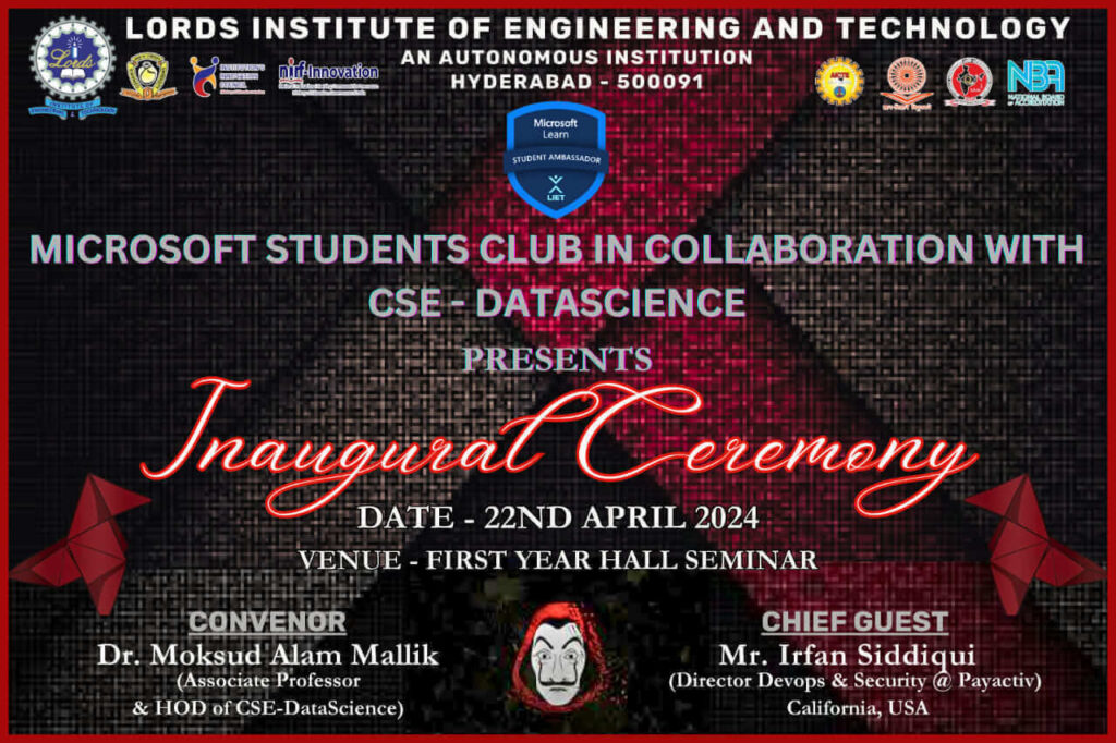 Inauguration of Microsoft Student Club - Lords Institute of Engineering ...