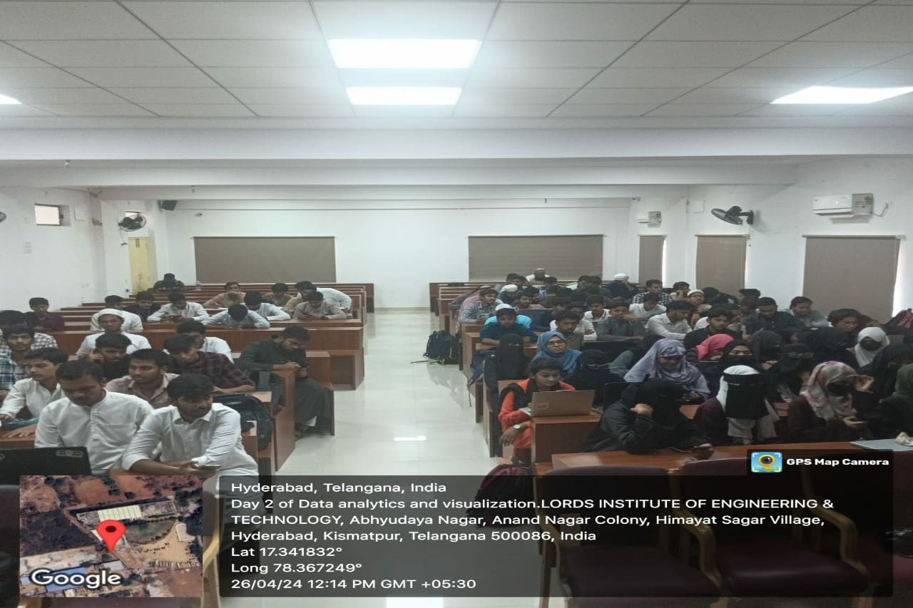 Workshop on Data Analytics & Visualization - Lords Institute of Engineering and Technology
