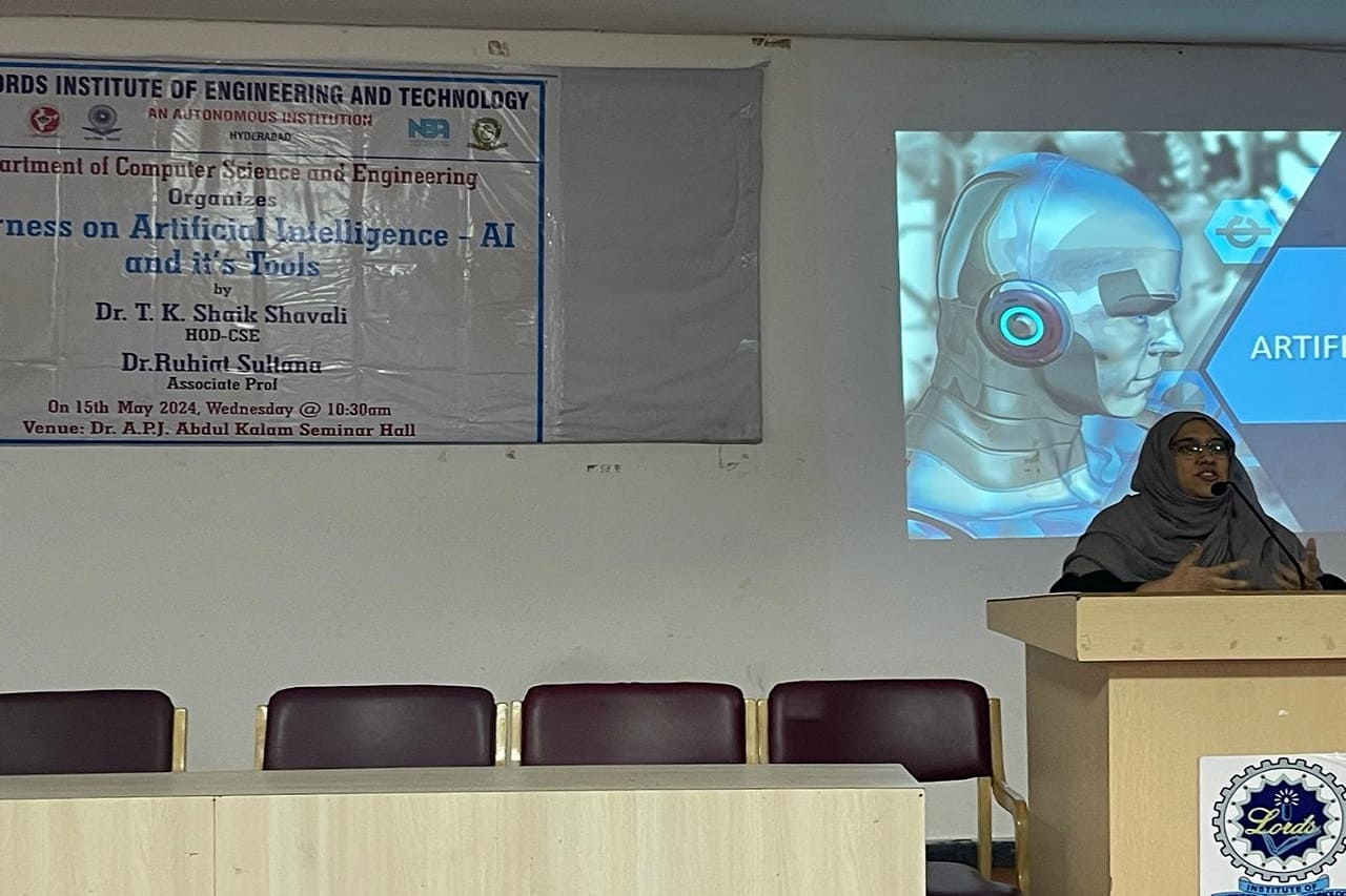 Awareness on AI & its tools - Lords Institute of Engineering and Technology