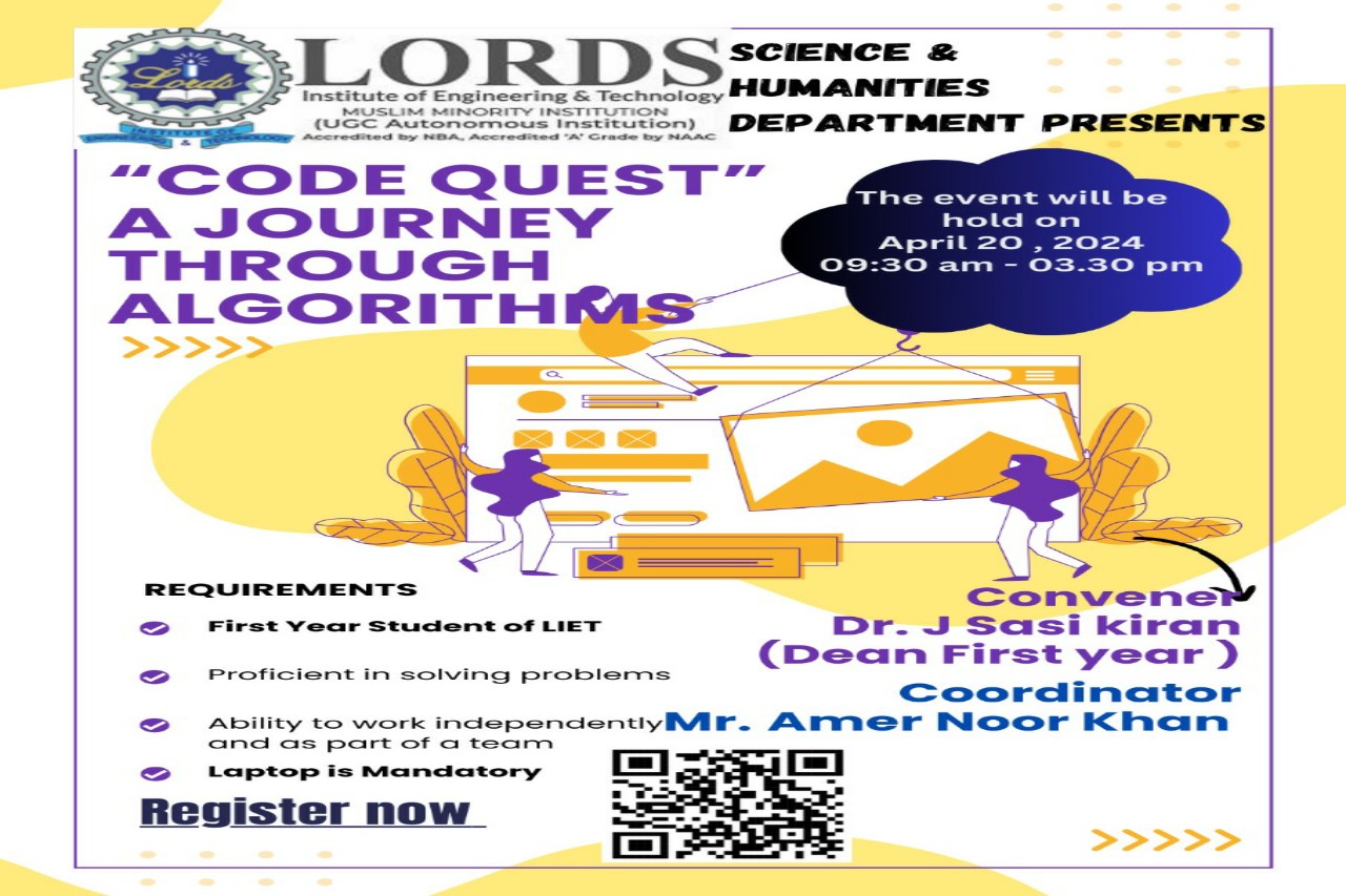 Code Quest-A Journey through Algorithms - Lords Institute of Engineering and Technology