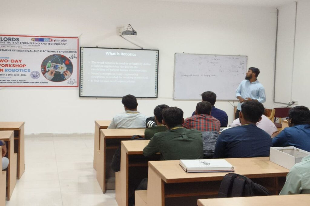 2-Day Workshop on Robotics - Lords Institute of Engineering and Technology