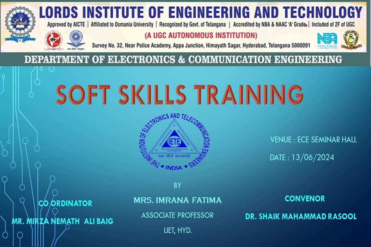 Soft Skills Training - Lords Institute of Engineering and Technology