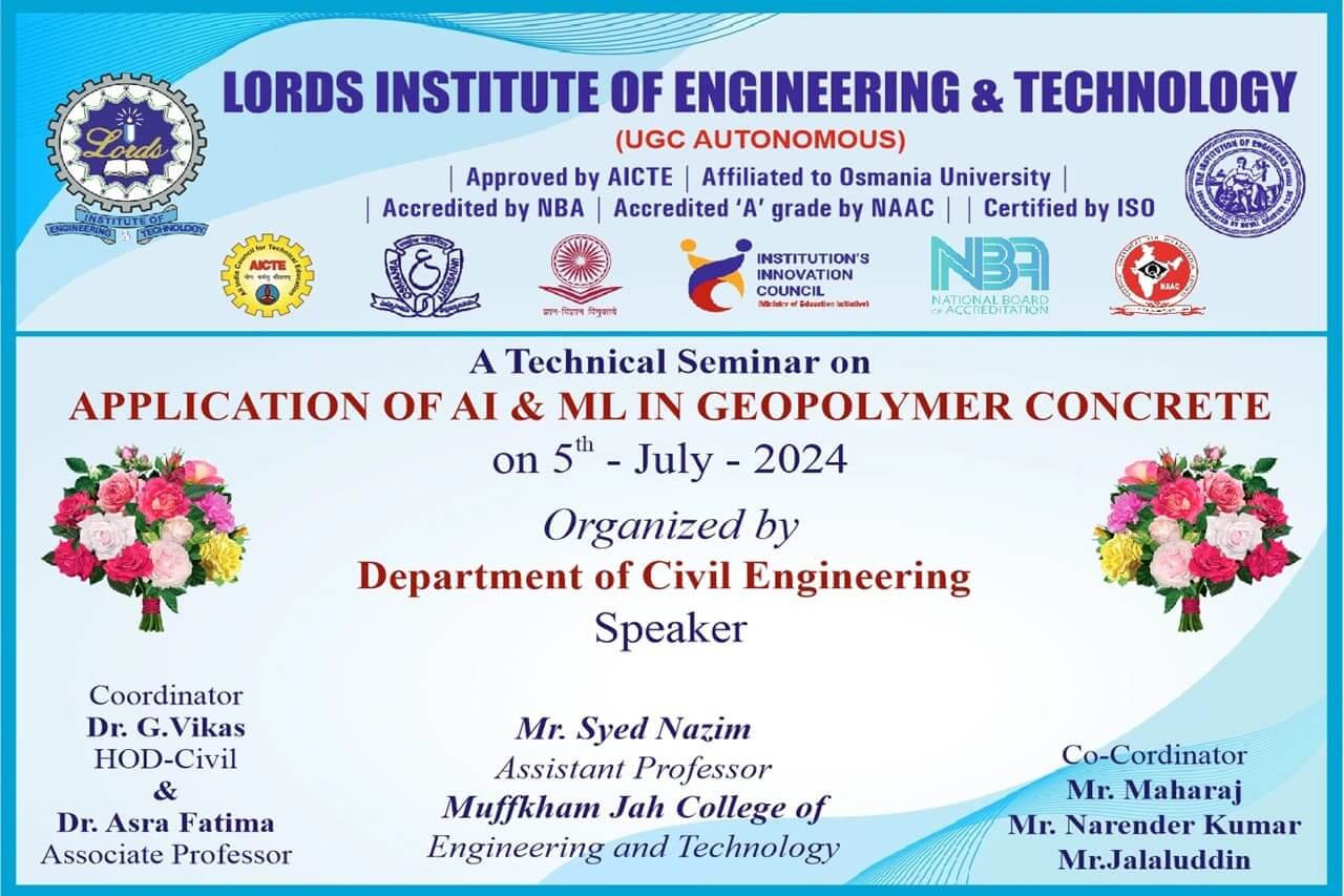Application of AI & ML in Geopolymer Concrete - Lords Institute of ...